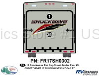 2017 Shockwave Travel Trailer Rear Graphics Decal Kit - RV Graphics Store
