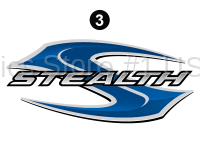 2009 Stealth Blue Side/Front ‘S/Stealth’ Logo Decal - RV Graphics Store