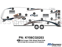 2006 Keystone Cougar 2006 Cougar Fifth Wheel Left Side Decal Kit - RV ...