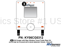 2006 Keystone Cougar 2006 Cougar Travel Trailer Rear Decal Kit - RV ...