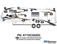 2010 Cougar Fifth Wheel Left Side Decal Kit - RV Graphics Store