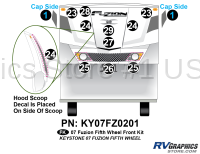 2007 Fuzion Fifth Wheel Front Graphics Decal Kit - RV Graphics Store