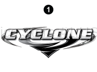 2011 Cyclone Fifth Wheel Front/Rear Cyclone Badge Decal - RV Graphics Store