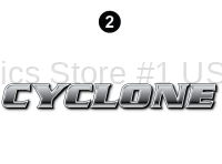 2011 Cyclone Fifth Wheel Side Cyclone Legend Decal - RV Graphics Store