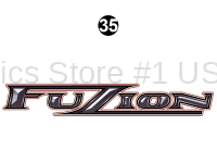 2012 Fuzion Fifth Wheel Front/Rear Fuzion Logo Decal - RV Graphics Store