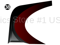 2013 Fuzion Fifth Wheel Front Cap Lower Hook Decal - RV Graphics Store