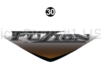 2014 Fuzion Fifth Wheel Rear Fuzion Logo Decal - RV Graphics Store
