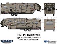 48 Piece 2015 Crusader Fifth Wheel Complete Graphics Decal Kit - RV ...