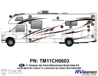 14 Piece 2011 Chateau Class C Roadside Graphics Kit