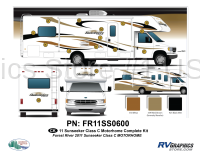28 Piece 2011 Sunseeker Class C Complete Graphics Kit