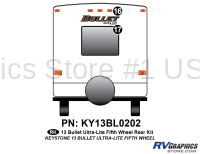 2 Piece 2013 Bullet Fifth Wheel Rear Graphics Kit