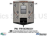 2 Piece 2015 Cherokee Park Model Metal Front Graphics Kit