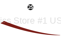 Mid Upper Red Swoop Tail