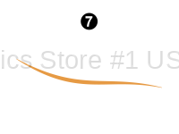 Long Thin Gold Swoop