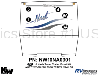 5 Piece 2010 Nash Travel Trailer (TT) Front Graphics Kit