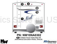 5 Piece 2010 Nash Travel Trailer (TT) Rear Graphics Kit