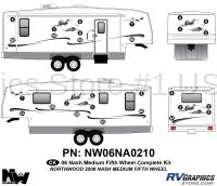 27 Piece 2006 Nash Medium Fifth Wheel Fiberglass Complete Graphics Kit