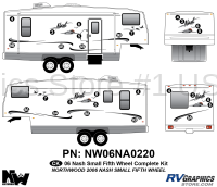 26 Piece 2006 Nash Small Fifth Wheel Fiberglass Complete Graphics Kit