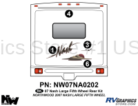 4 Piece 2007 Nash Lg FW Rear Graphics Kit
