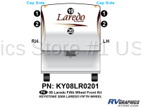 6 Piece 2008 Laredo Fifth Wheel Front Graphics Kit