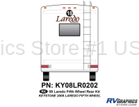 1 Piece 2008 Laredo Fifth Wheel Rear Graphics Kit