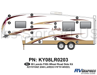 16 Piece 2008 Laredo Fifth Wheel Roadside Graphics Kit