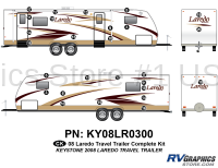 27 Piece 2008 Laredo Travel Trailer Complete Graphics Kit