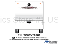 1 Piece 2006 Vortex Diamondback FW Front Graphics Kit