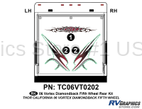 3 Piece 2006 Vortex Diamondback FW Rear Graphics Kit