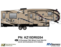 27 Piece 2015 Durango FW Curbside Graphics Kit