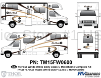 25 Piece 2015 Four Winds MH Whitebody Complete Graphics Kit