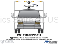 2 Piece 2009 Four Winds MH Front Graphics Kit-Partial Paint