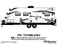 15 Piece 2018 Mallard Medium Travel Trailer Roadside Graphics Kit