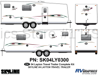 14 Piece 2004 Layton Travel Trailer Complete Graphics Kit