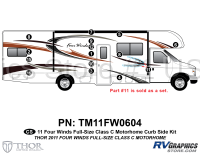 15 Piece 2011 Four Winds Full Size Class C Curbside Graphics Kit