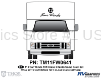 1 Piece 2011 Four Winds 19' Class C Front Graphics Kit