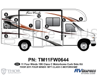 10 Piece 2011 Four Winds 19' Class C Curbside Graphics Kit