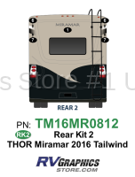 5 Piece 2016 Miramar Tailwind HD Max Rear Graphics Kit Rear Window