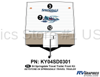 3 Piece 2004 Springdale Travel Trailer Front Graphics Kit