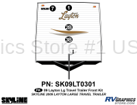 4 Piece 2009 Layton Lg Travel Trailer Front Graphics Kit