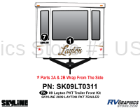 2 Piece2009 Layton Park Model Trailer Front Graphics Kit