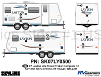 20 Piece 2007 Layton Lite Travel Trailer Complete Graphics Kit