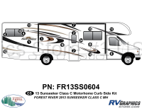 17 Piece 2013 Sunseeker Motorhome Curbside Graphics Kit