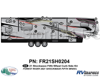 28 Piece 2021 Shockwave Fifth Wheel Curbside Graphics Kit