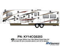 24 Piece 2014 Cougar Fifth Wheel White Cap Roadside Graphics Kit