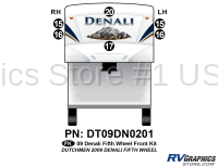 6 Piece 2009 Denali Fifth Wheel Front Graphics Kit