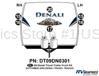 6 Piece 2009 Denali Travel Trailer Front Graphics Kit