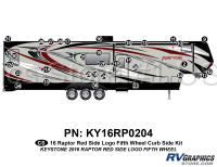 33 Piece 2016 Raptor FW Red Side Logo Curbside Graphics Kit