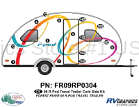 15 Piece 2009 RPOD Travel Trailer Curbside Graphics Kit