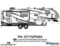 23 Piece 2017 Glacier Peak Fifth WheelCurbside Graphics Kit
